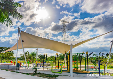 Cubiertas textiles para parques | Soportec